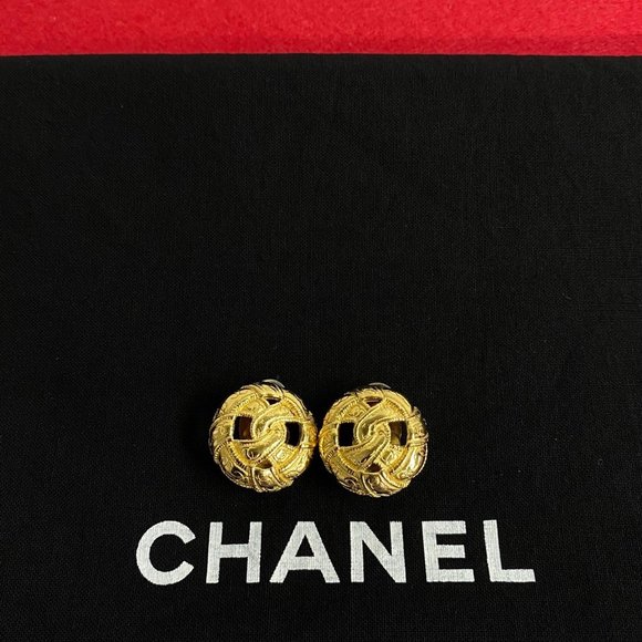 CHANEL | Jewelry | Chanel Coco Mark Motif Earrings For Women Gold 27225 ...